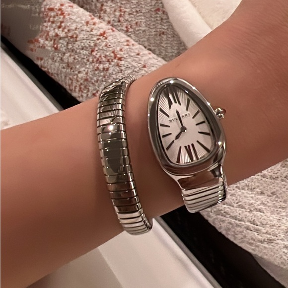 BVLGARI | Accessories | Bulgari Serpenti Tubogas Single Spiral Steel ...